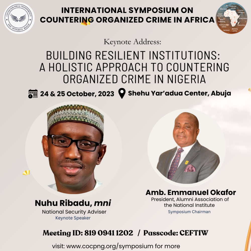 1st International Symposium on Countering Organized Crime in Africa ...